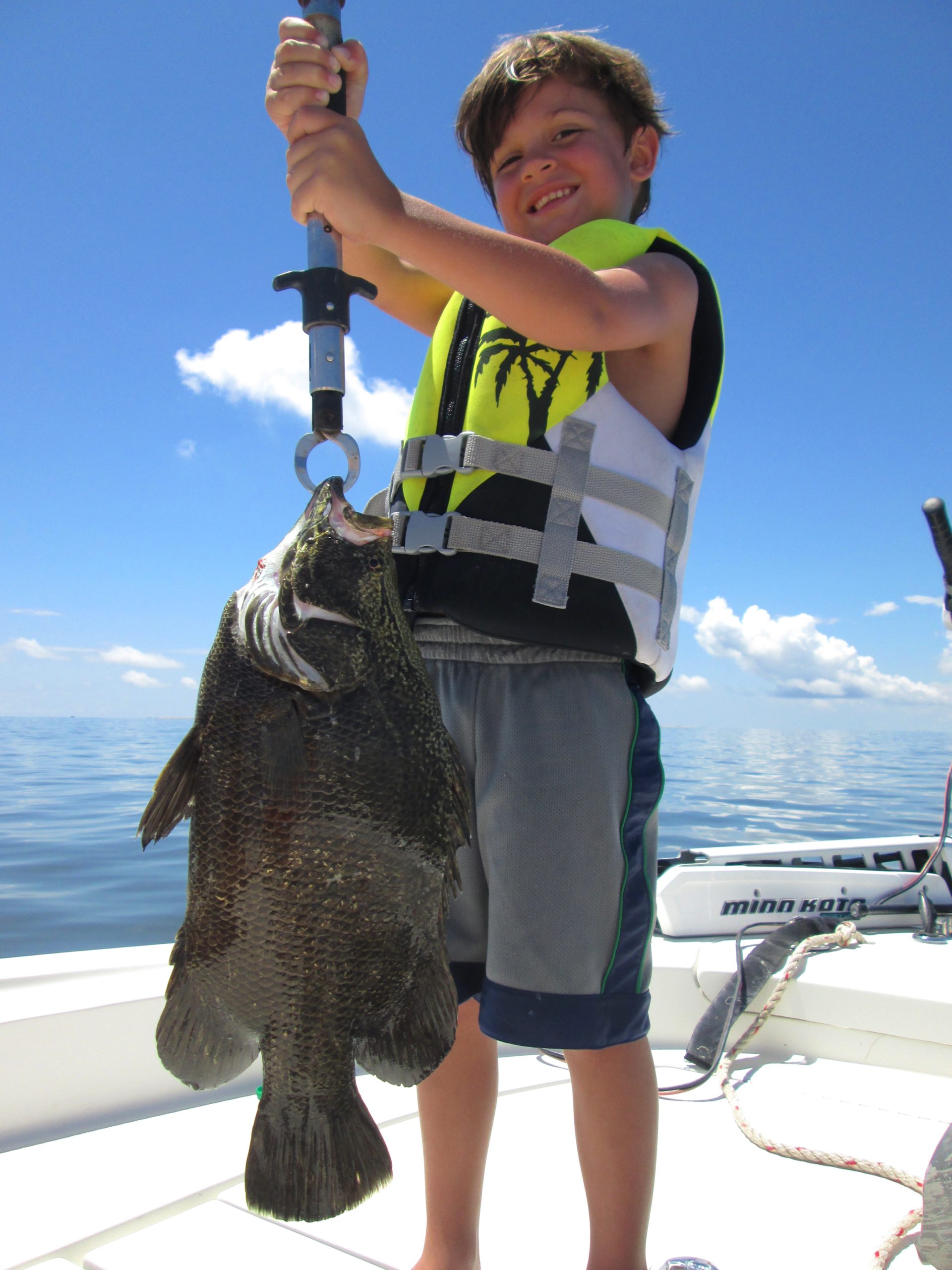 Capt. Kenny Shiyou of Shore Thing Charters calls tripletail, like this ...